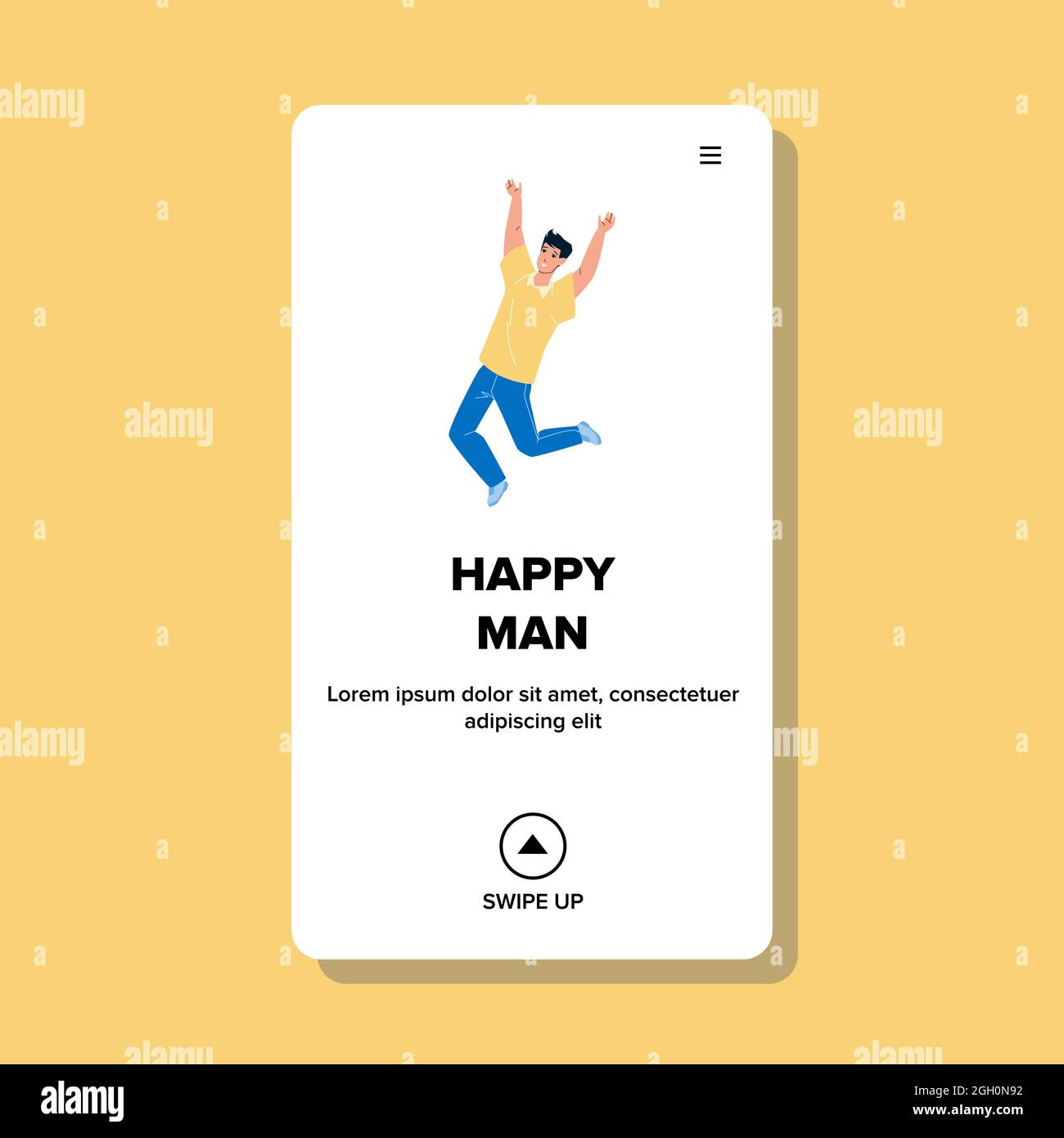 Happy Man Jumping And Celebrate Achievement Vector Stock Vector Image ...