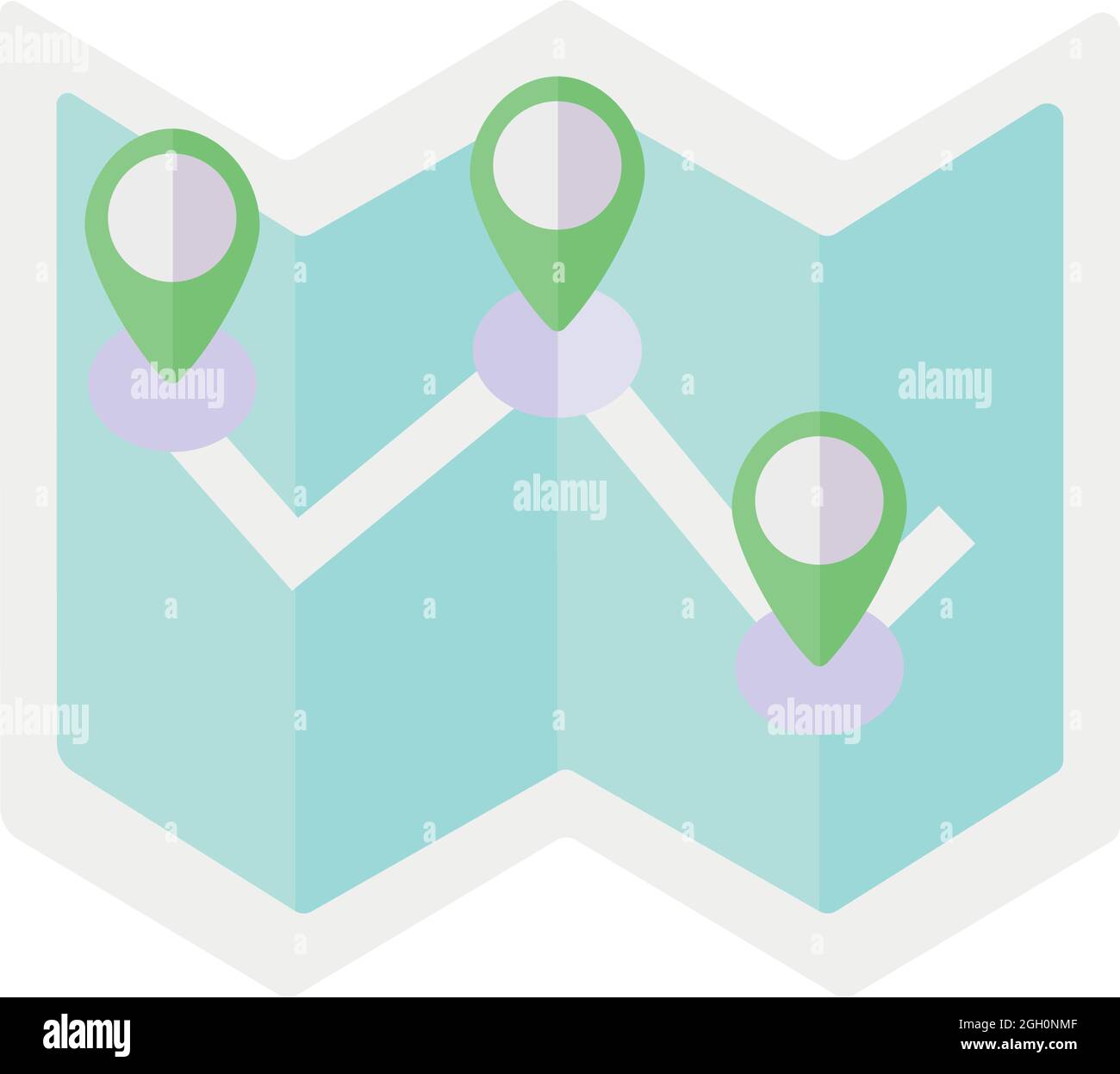 map with marks Stock Vector Image & Art - Alamy