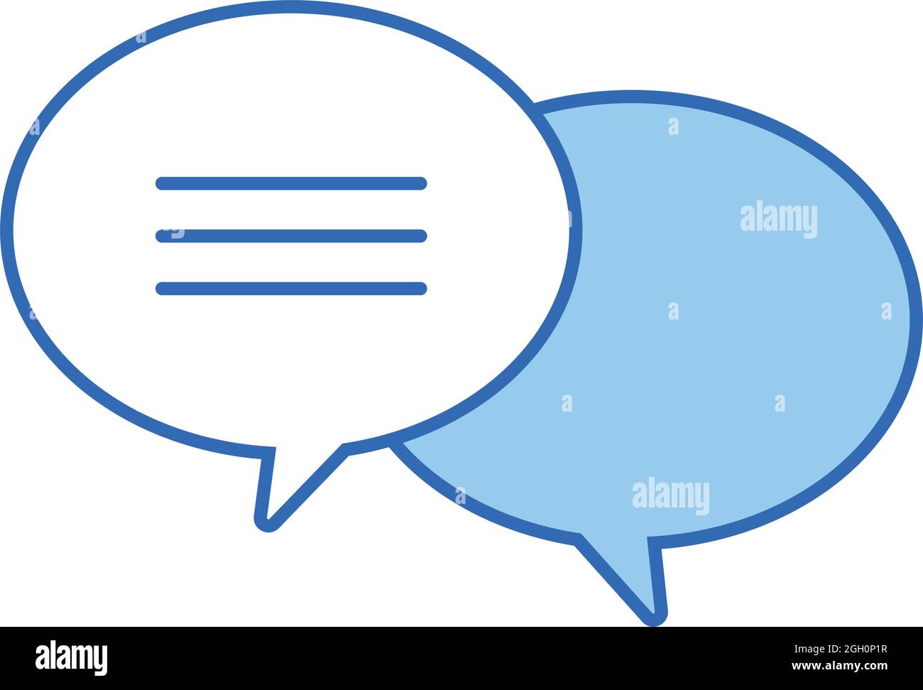 two speech bubbles Stock Vector Image & Art - Alamy