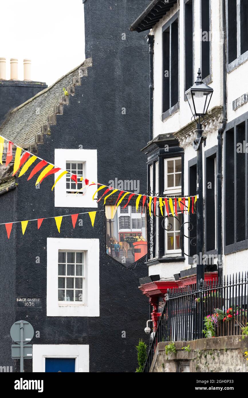 The Ferry Tap pub and sign, South Queensferry, Edinburgh, Scotland, UK ...