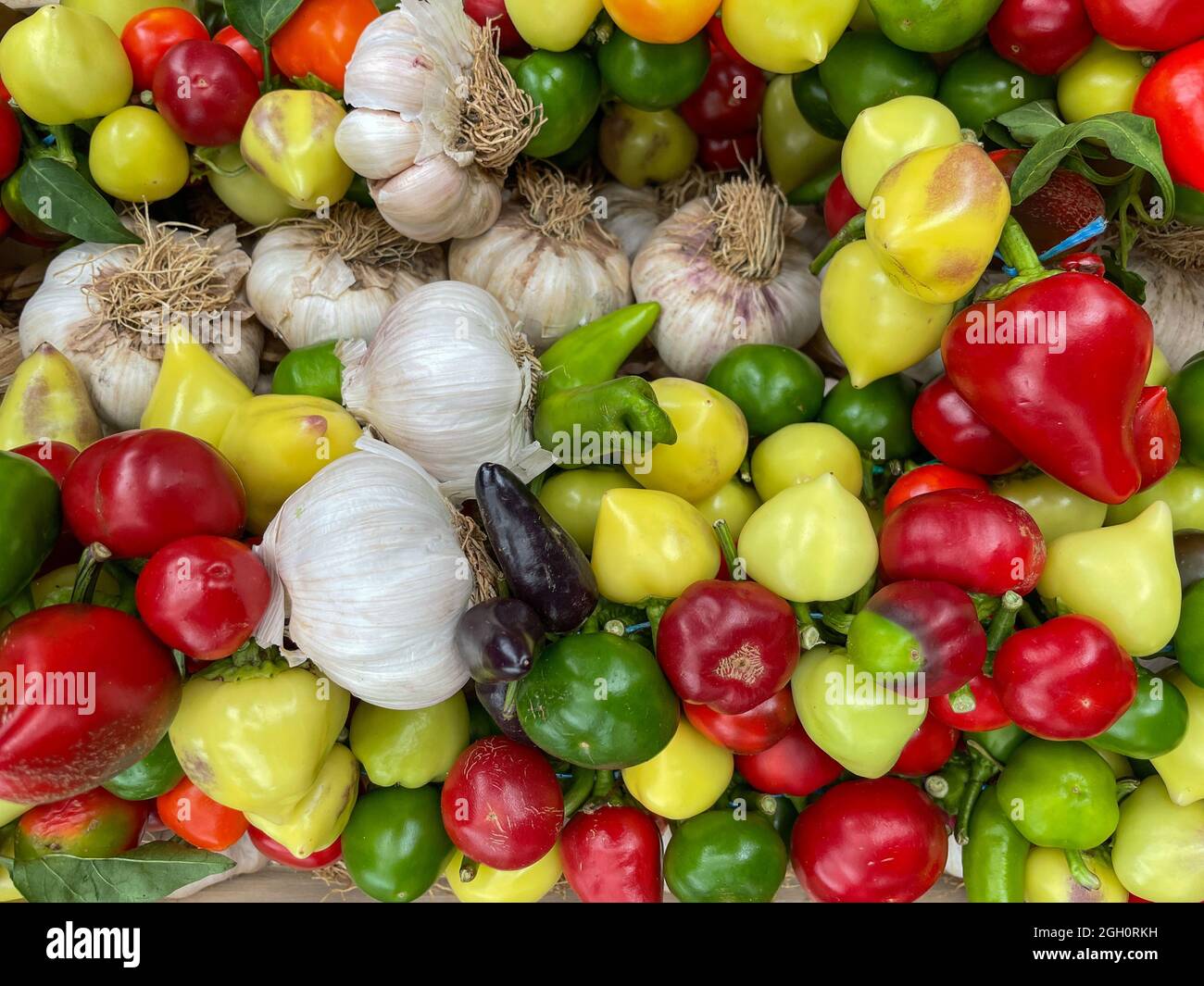 Various fresh mediterranean vegetables texture Stock Photo - Alamy