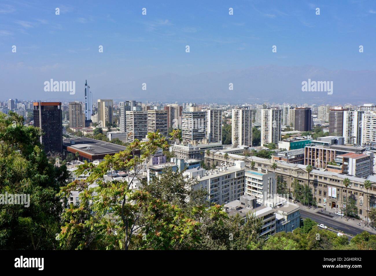 Santiago, Modern city panoramic view, Chile, South America Stock Photo ...