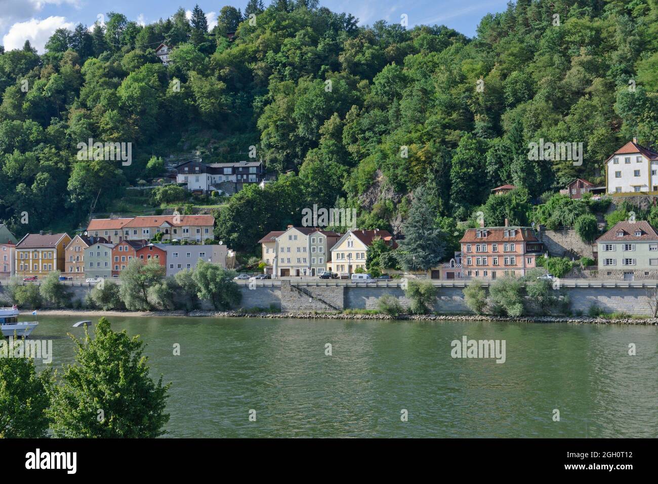 Passau, Old city view by the river, Bavaria, Germany, Europe Stock ...