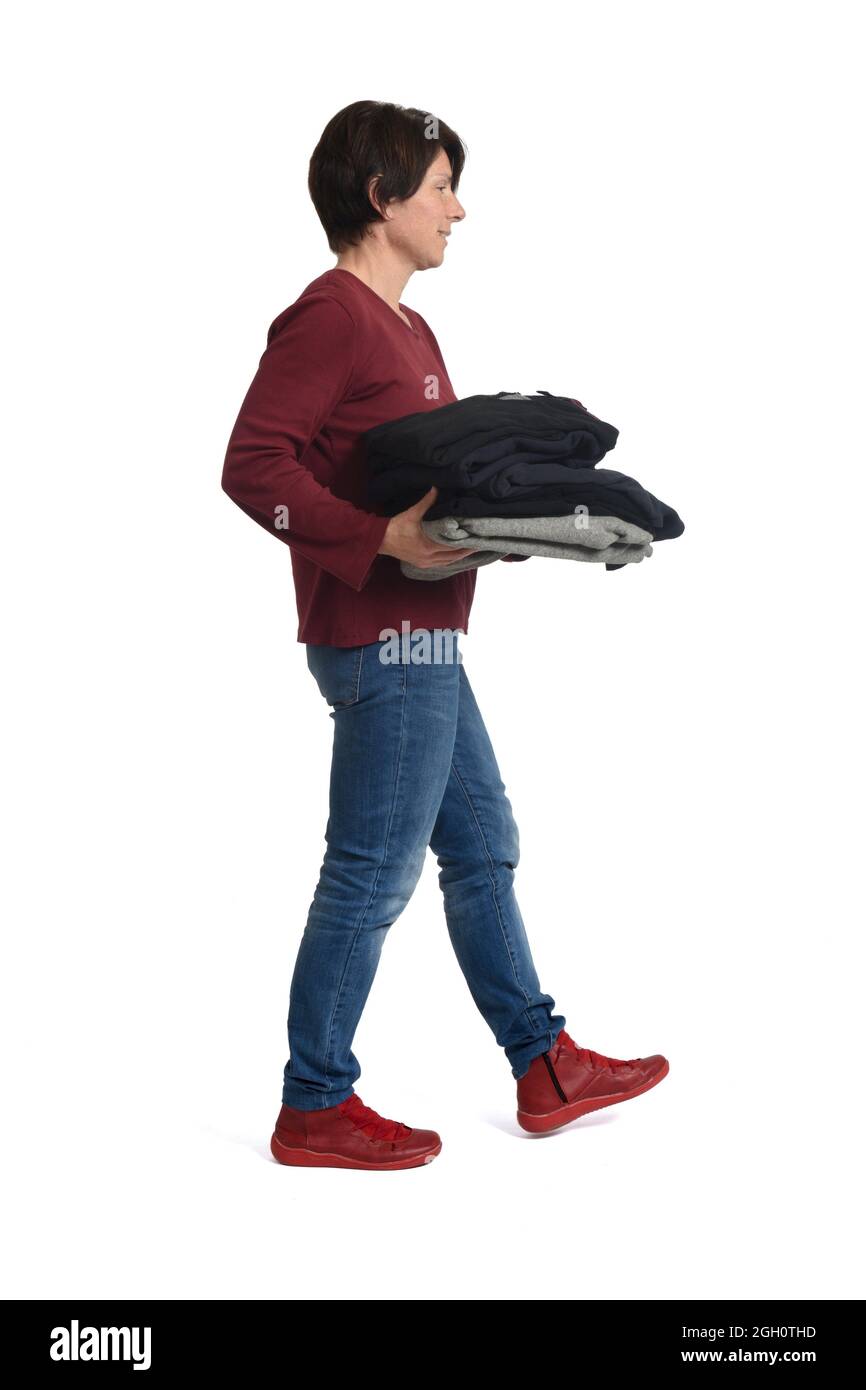 Female dress full length walking Cut Out Stock Images & Pictures - Alamy