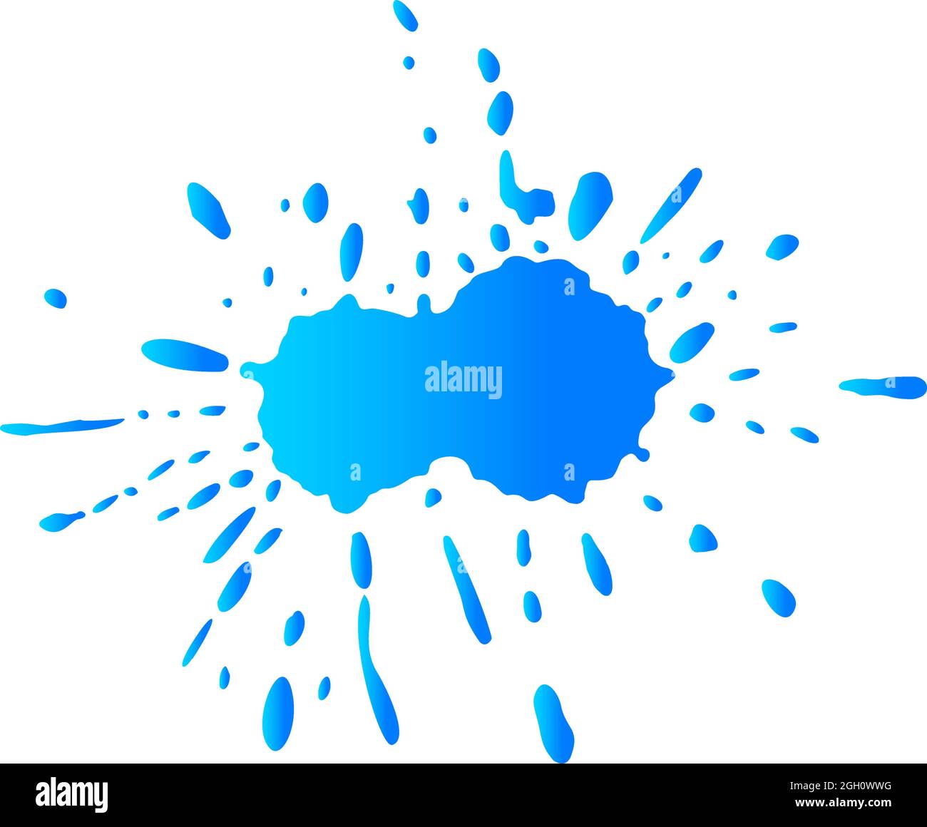 Ink drop. Round, ragged inkblot. Vector illustration Stock Vector Image ...