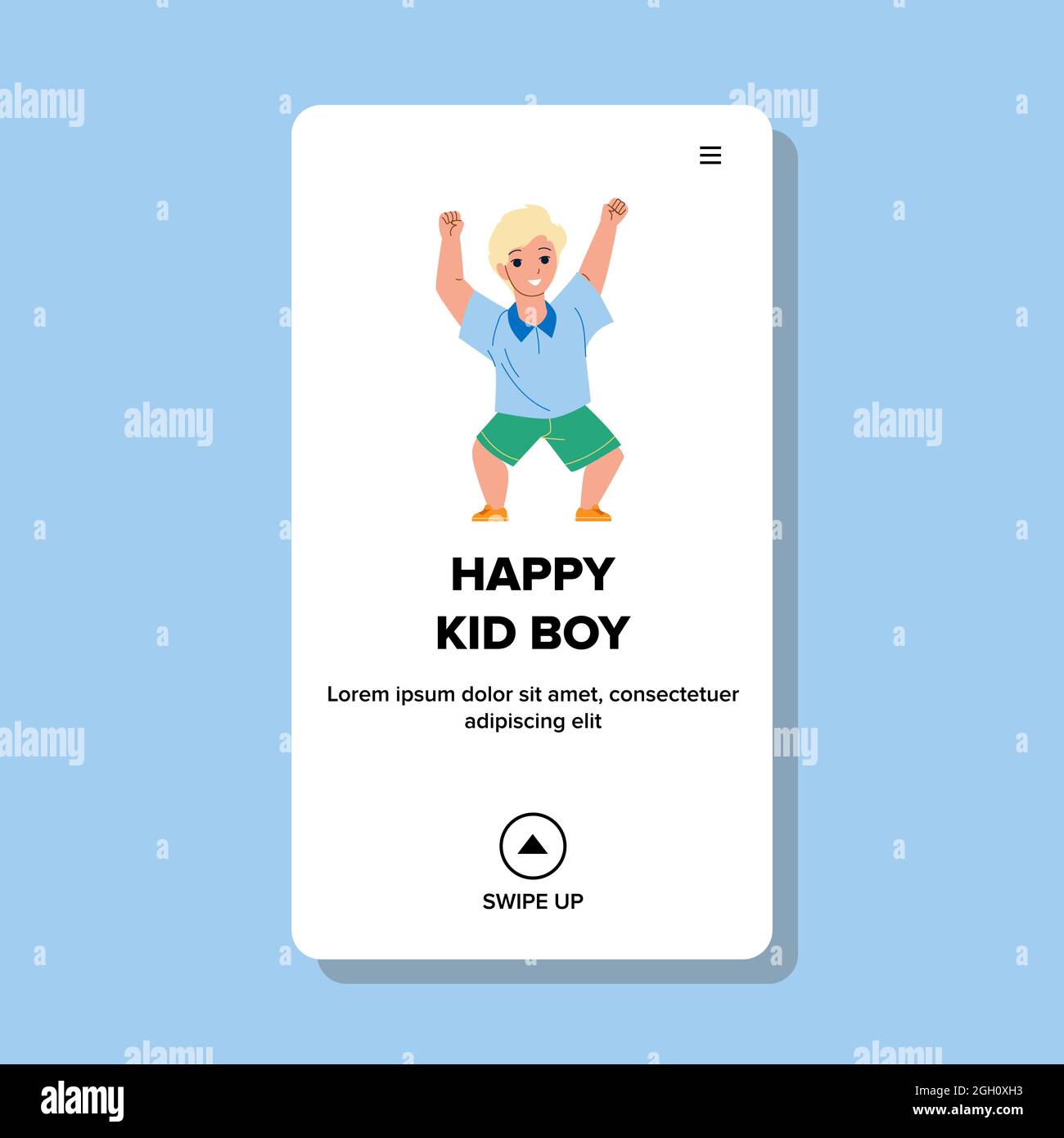 Happy Kid Boy Dancing On Festive Party Vector Stock Vector Image & Art ...