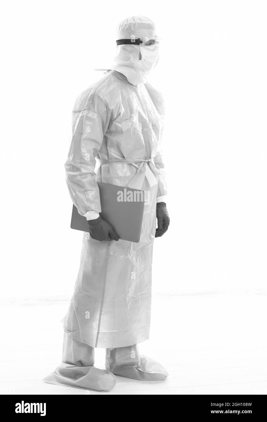 stay at home. distance doctor help. epidemiologist in protection ...