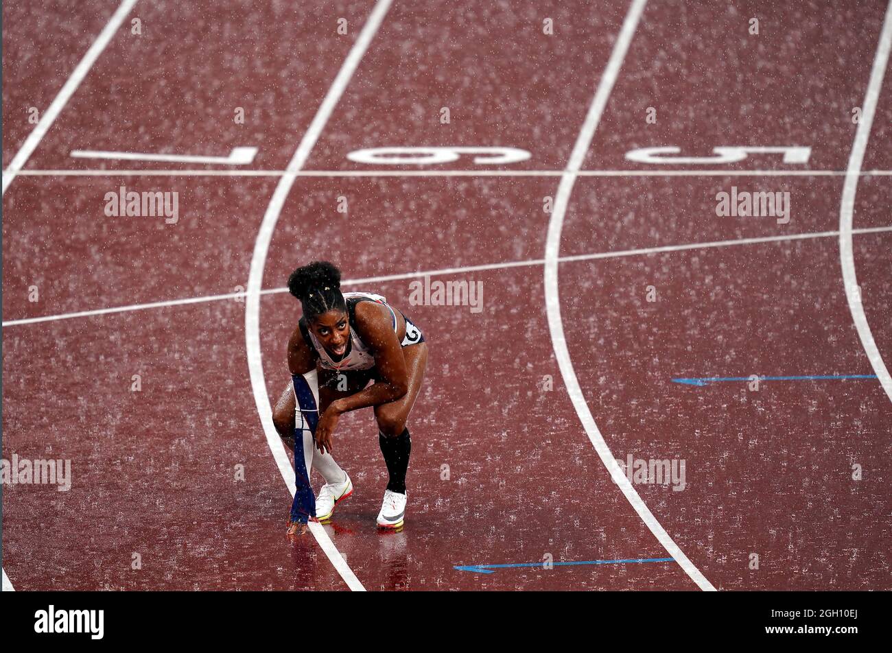 Kadeena Cox of Great Britain after finishing fourth in the Women's 400m ...