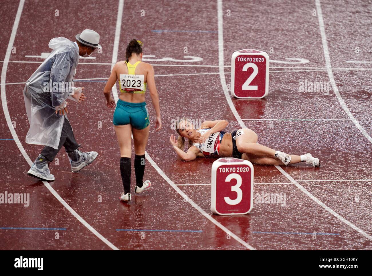 Ali Smith of Great Britain after finishing eighth in the Women's 400m ...