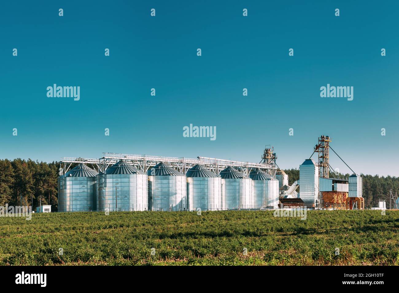 Corn drying silos High Resolution Stock Photography and Images - Alamy