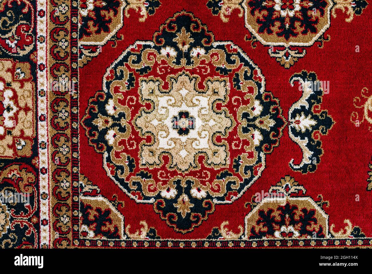Red Asian Oriental Persian Carpet Texture Background Stock Photo - Alamy