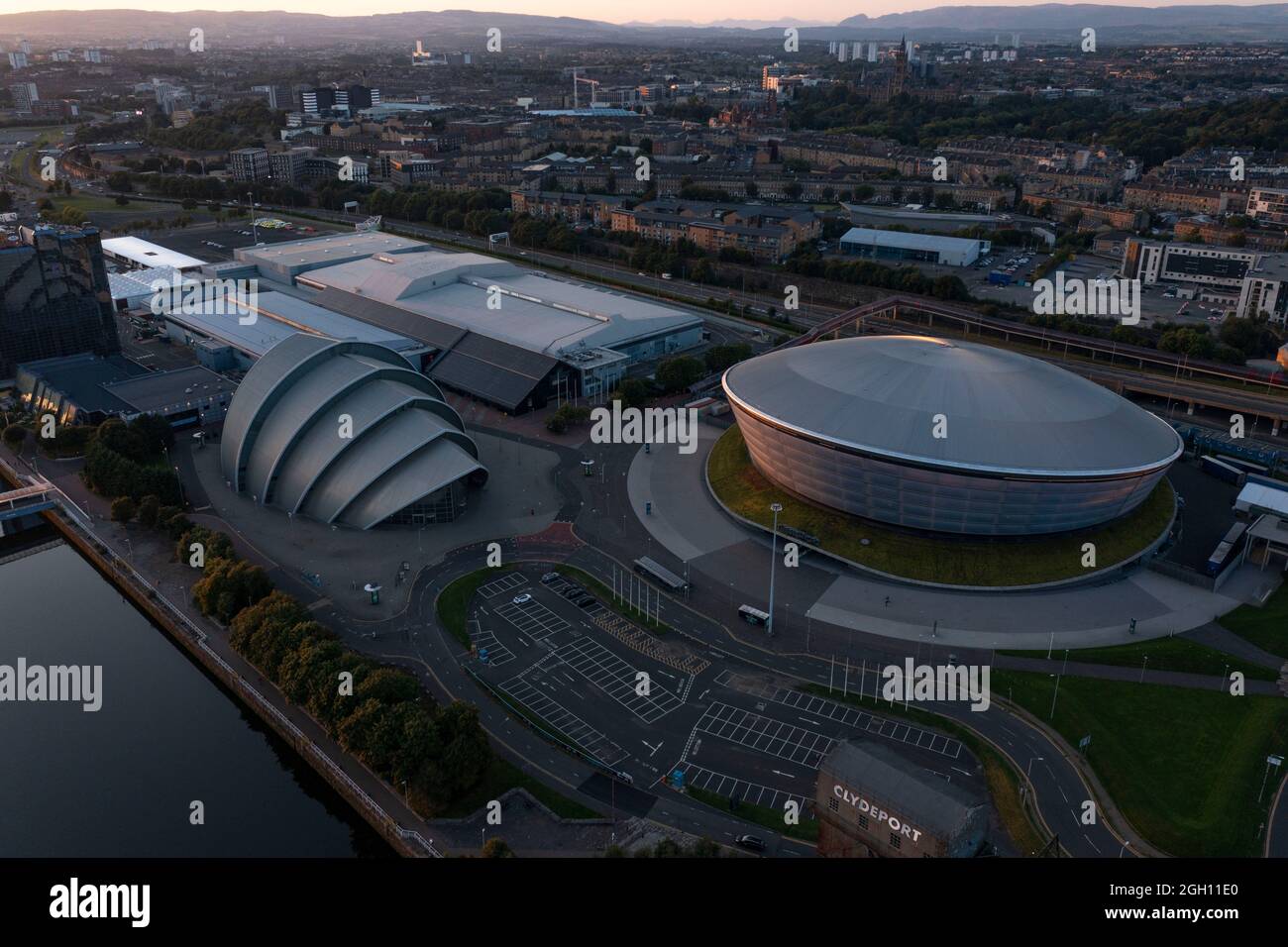 Glasgow, Scotland, 1 September 2021. PICTURED: Drone aerial view ...