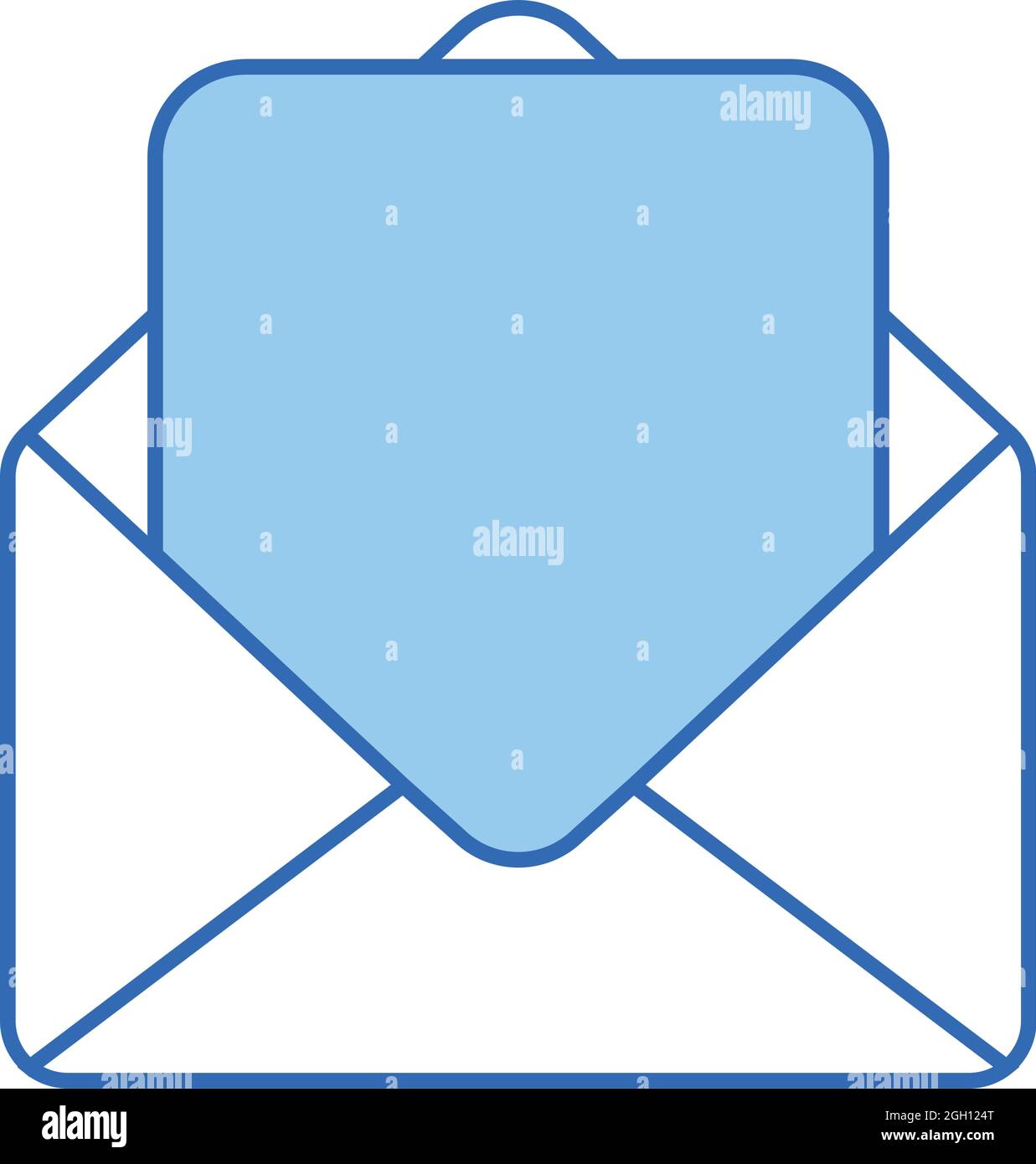 open blue envelope Stock Vector Image & Art - Alamy
