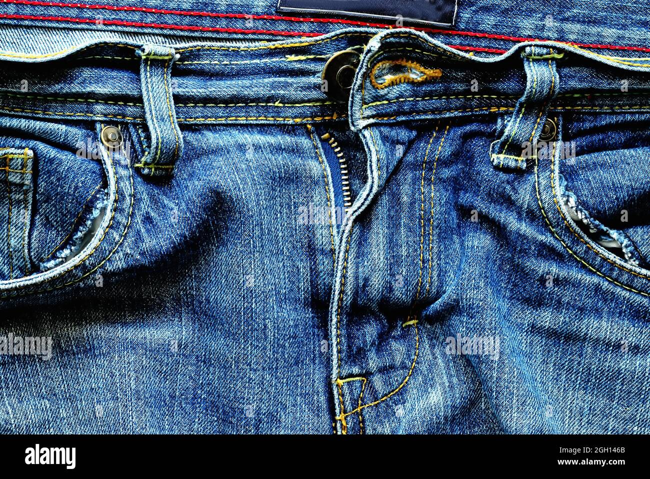 Blue Denim Jeans Texture With Zipper High Resolution Stock Photography ...