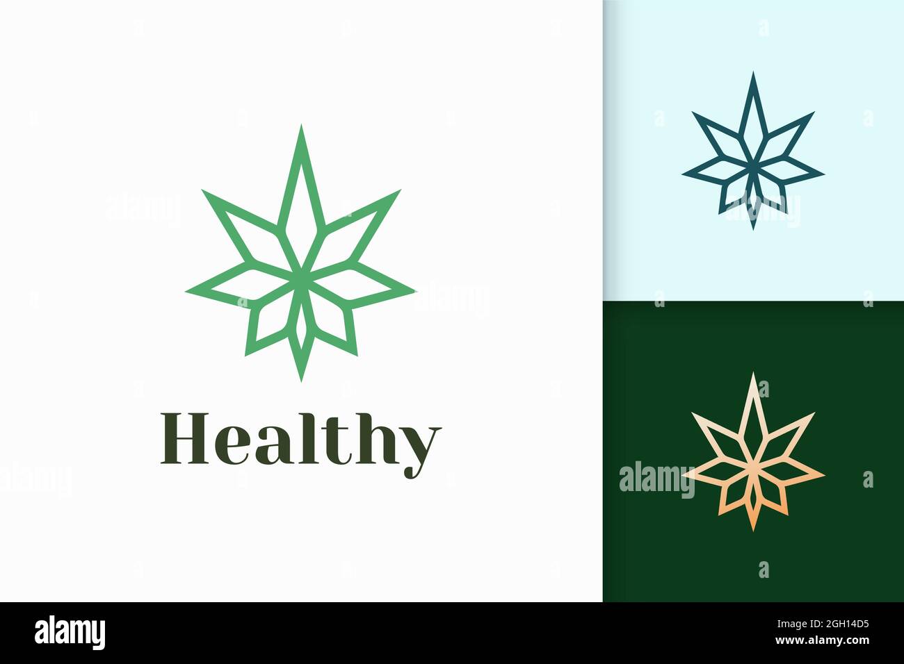 Cannabis plant in flower Stock Vector Images - Alamy