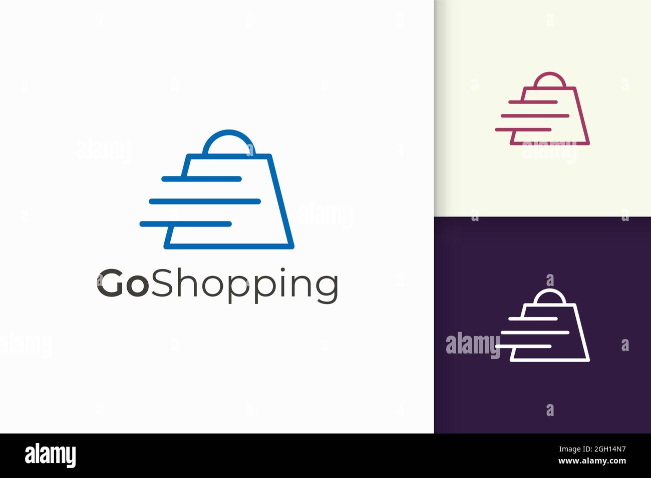 Store logo in simple and modern with combination of bag and speed ...