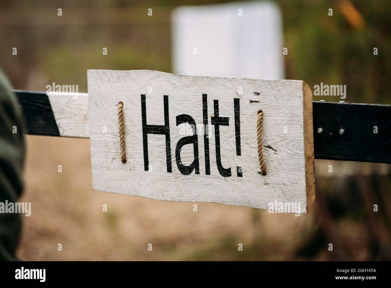 Halt german stop sign hi-res stock photography and images - Alamy