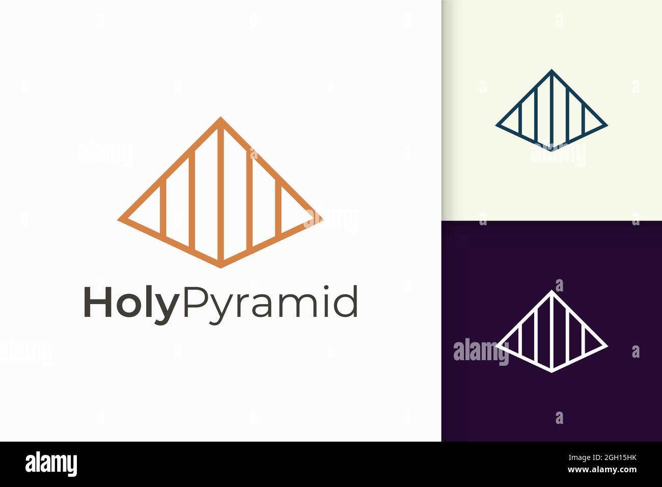 Triangle pyramid logo in simple and modern shape fit for tech company Stock Vector Image & Art ...
