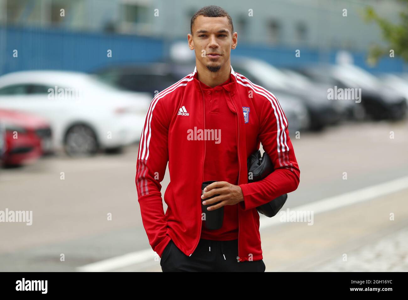 Kayden Jackson of Ipswich Town arrives at the stadium - Ipswich Town v ...
