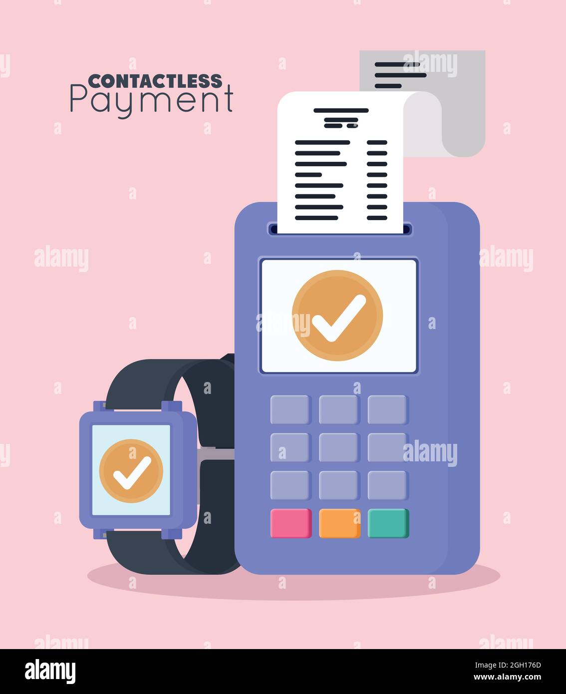 poster of contactless payment Stock Vector Image & Art - Alamy
