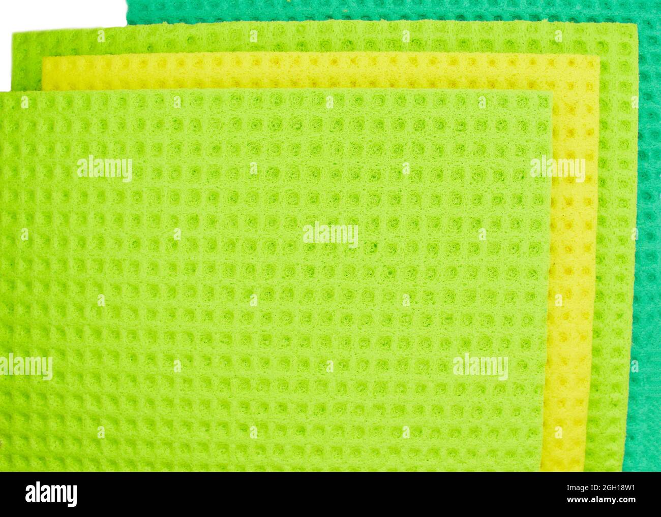 Colorful kitchen sponge cloths, rubber foam as background texture Stock ...