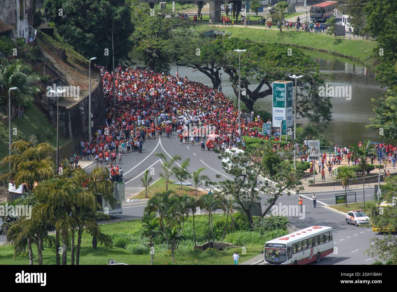 Salvador, Bahia, Brazil - July 20, 2014: Popular party with many people ...