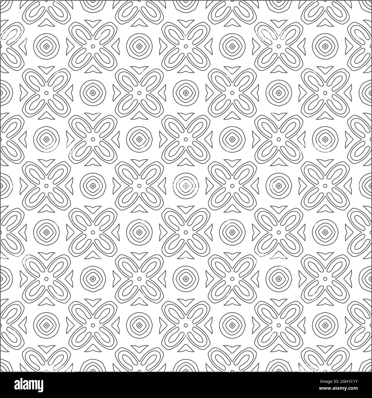 Vector pattern with symmetrical elements . Repeating geometric tiles ...