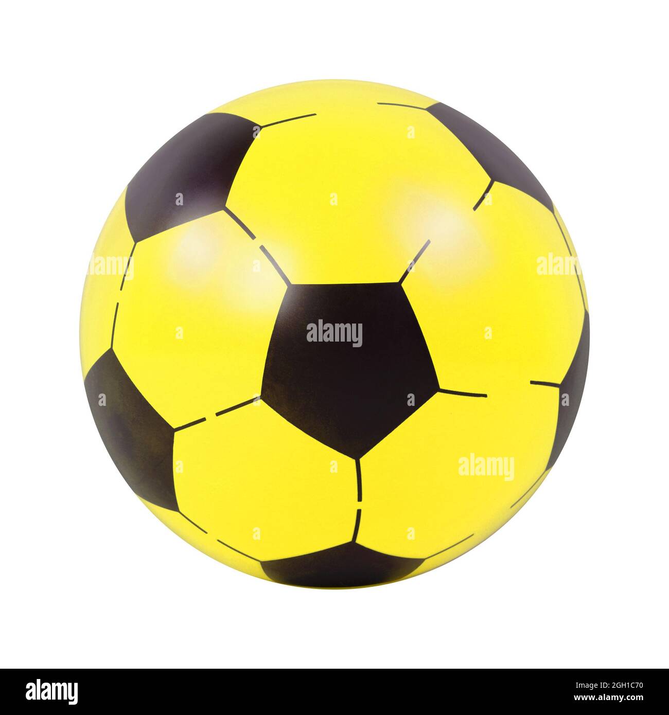 Toys - Yellow and black ball. Isolated on an white background Stock ...