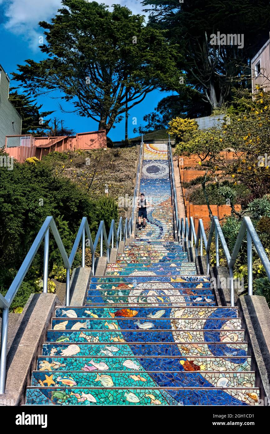 16th avenue steps hi-res stock photography and images - Alamy