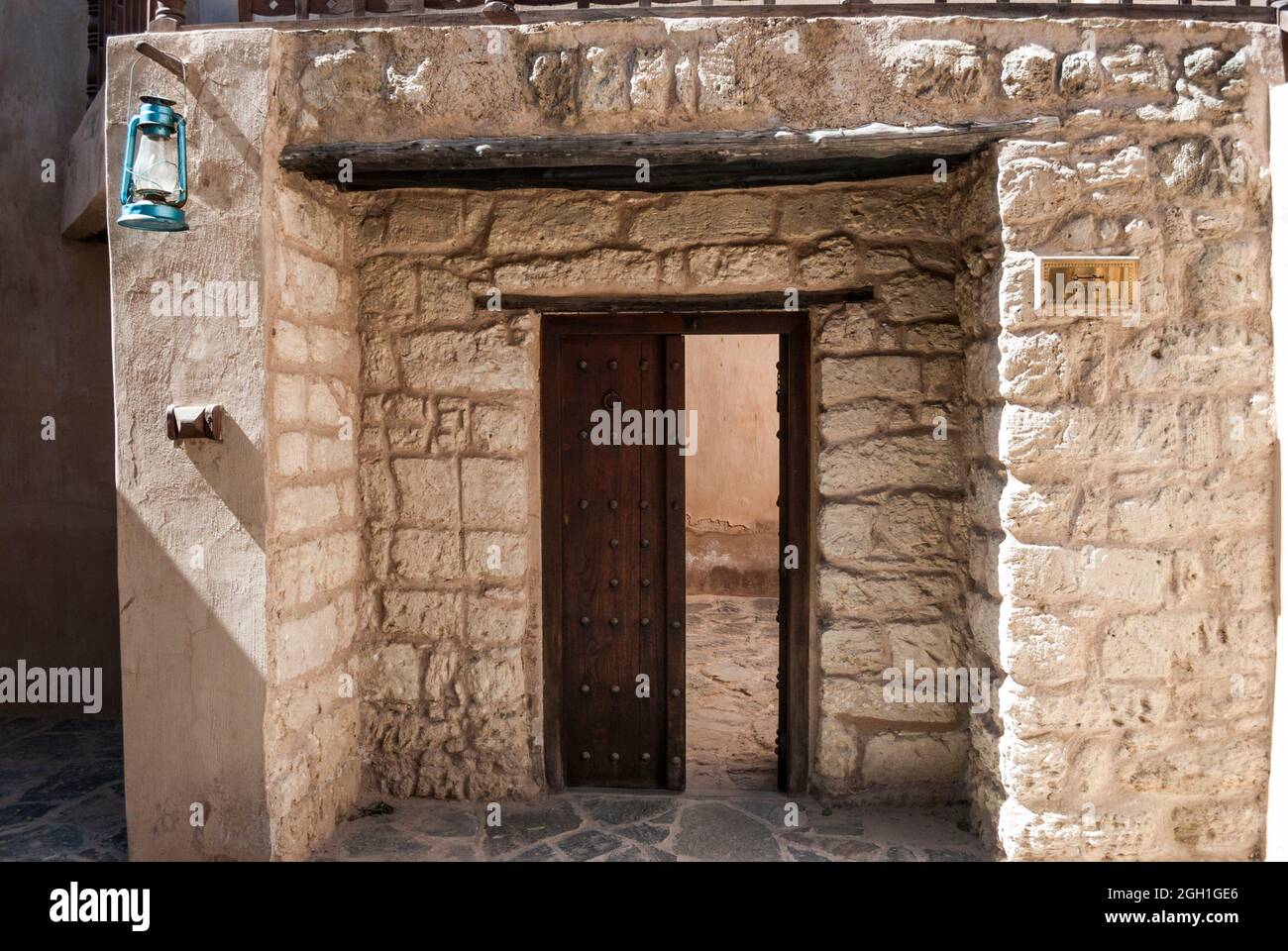 Prison entrance. Taqah Castle, Taqah, Dhofar Governorate, Oman, Middle ...