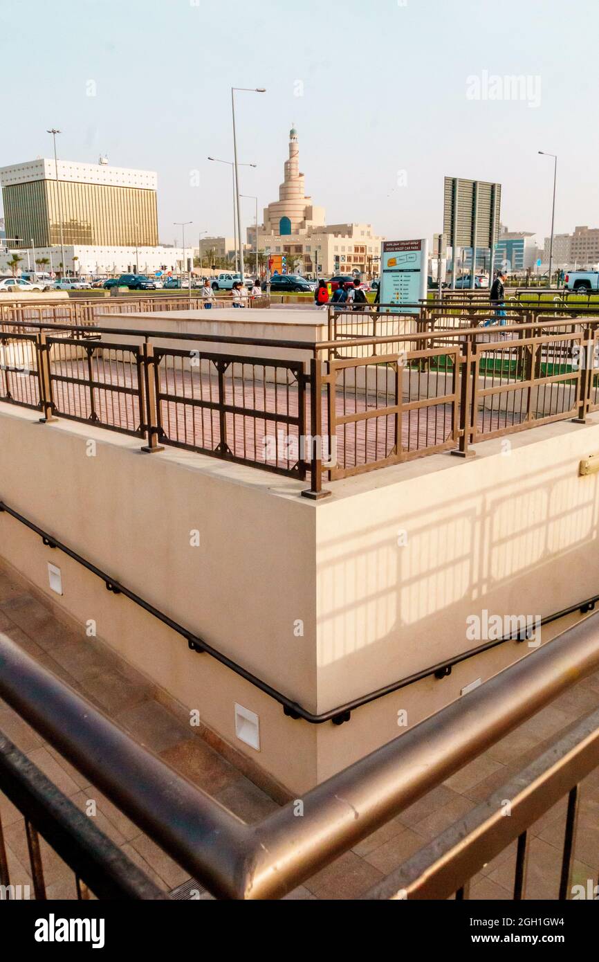 DOHA, QATAR - Mar 01, 2019: A vertical shot of Al-Fanar Islamic ...