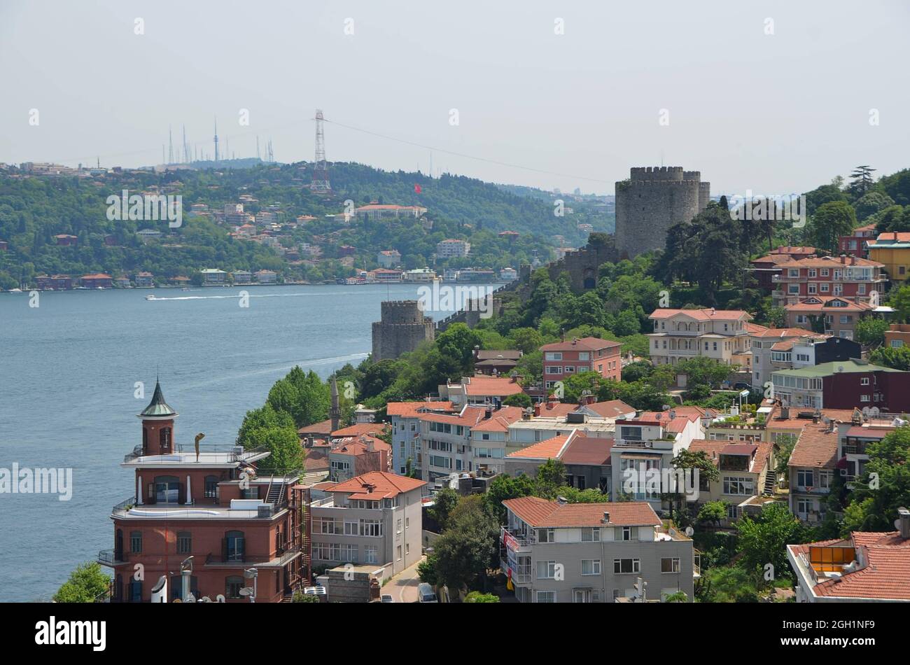 Landscape with scenic view of the luxury neighborhoods Bebek, Yeniköy ...