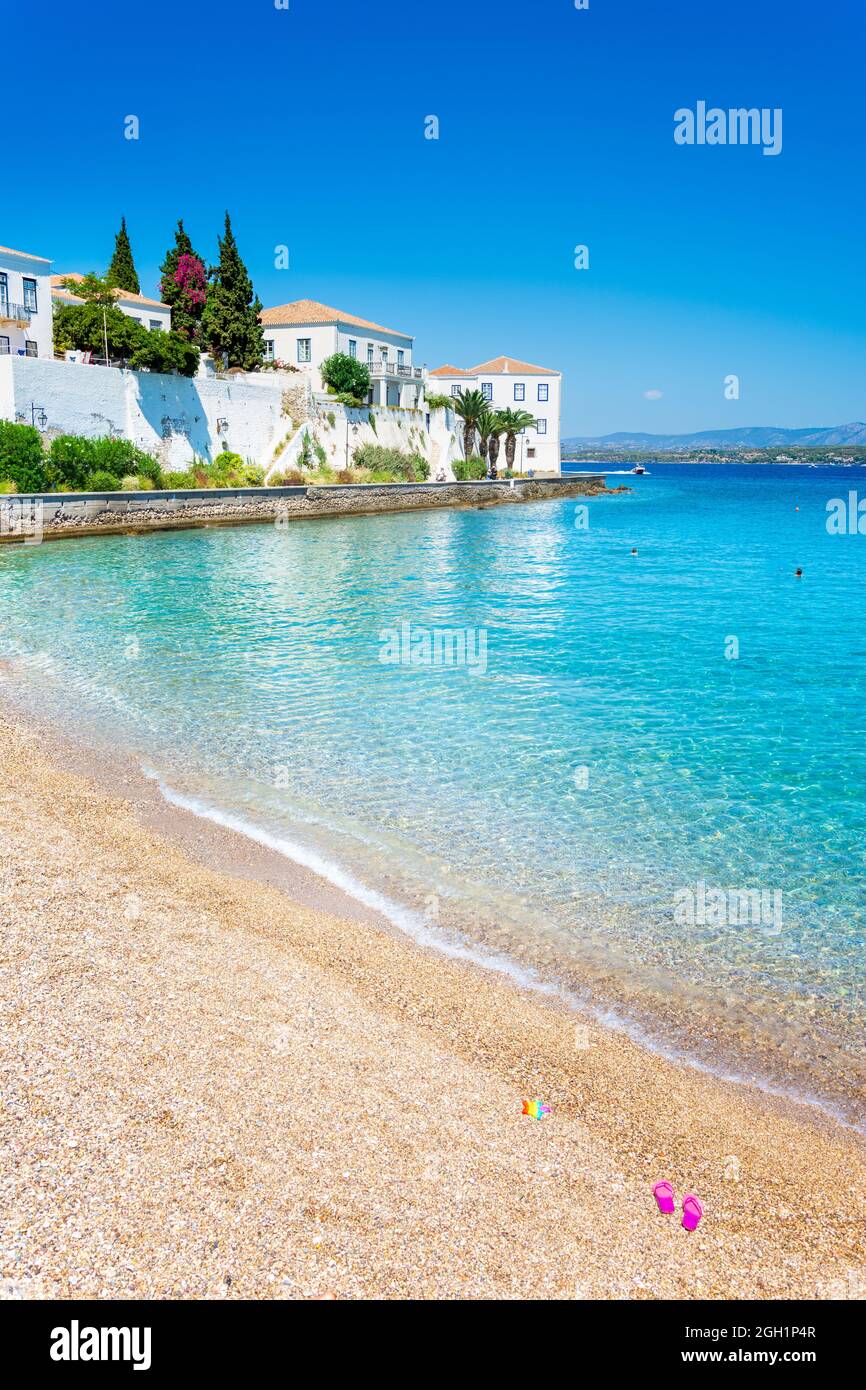 Spetses greece beach hi-res stock photography and images - Alamy