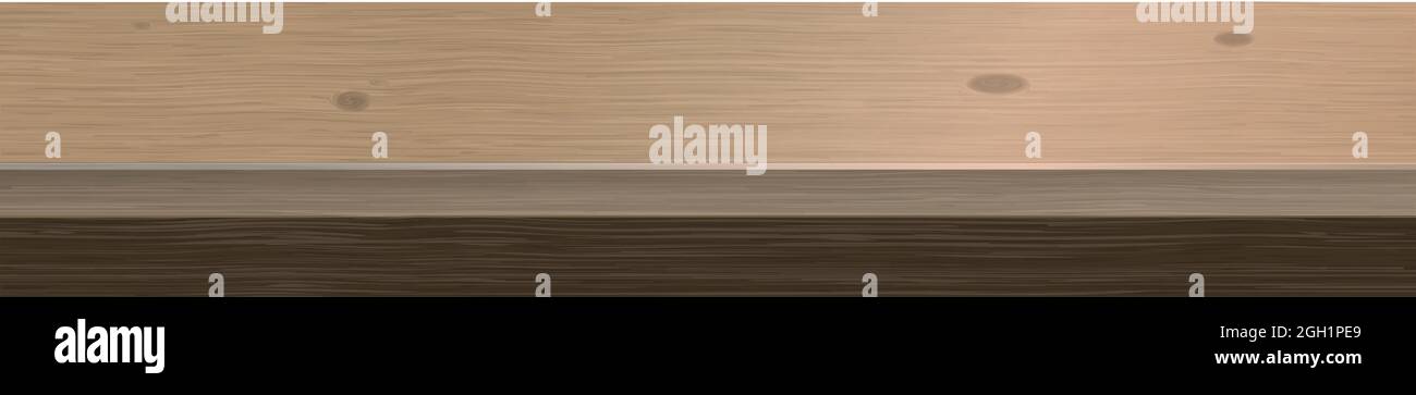 Large table top, wooden texture from boards, white background - Vector ...