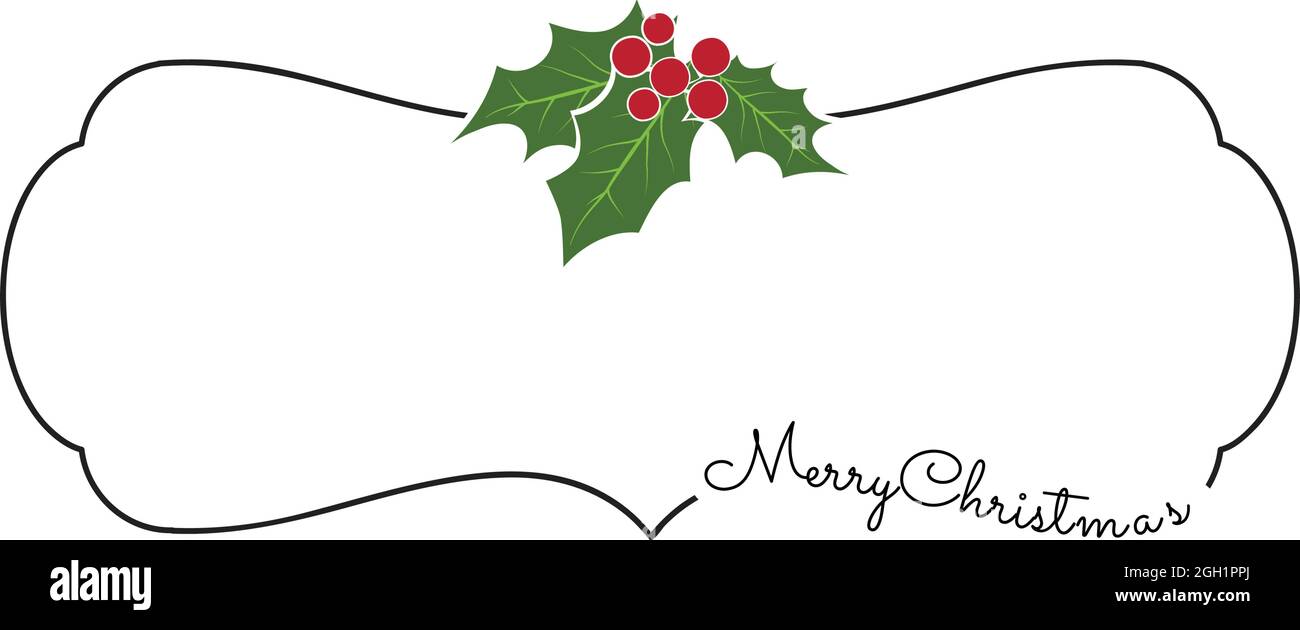 Christmas Holly Berry frame - vector artwork Stock Vector Image & Art ...