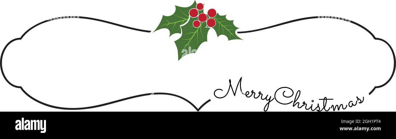 Christmas Holly Berry frame - vector artwork Stock Vector Image & Art ...