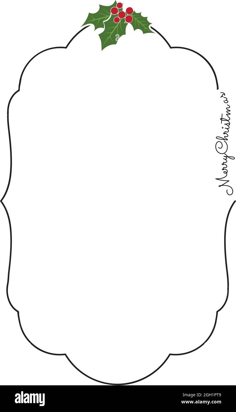 Christmas Holly Berry frame - vector artwork Stock Vector Image & Art ...