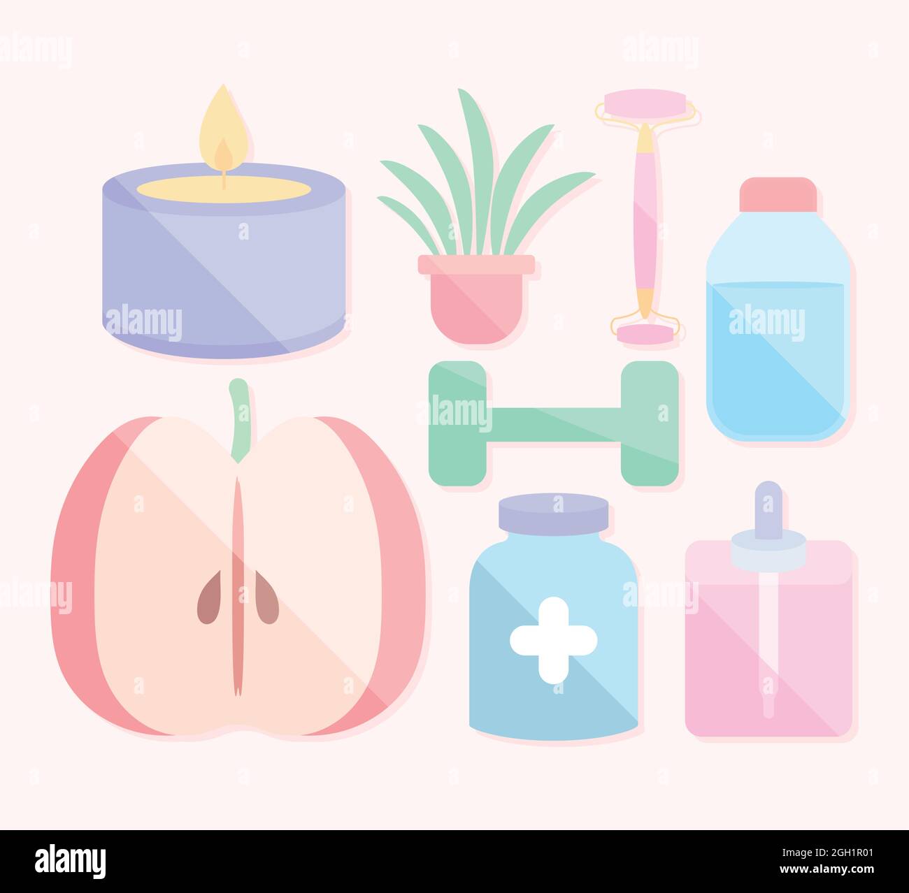 eight self care items Stock Vector Image & Art - Alamy
