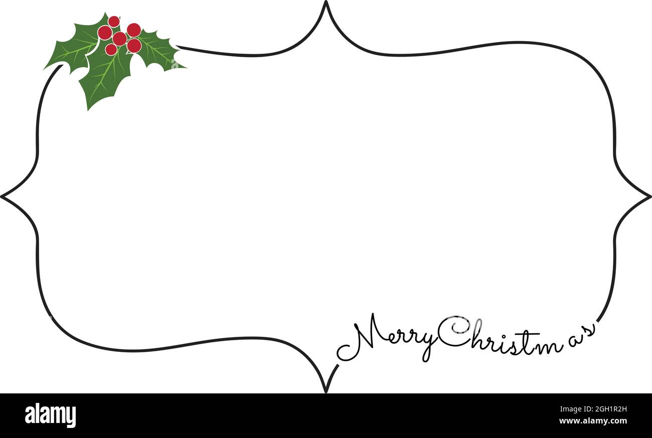 Christmas Holly Berry frame - vector artwork Stock Vector Image & Art ...