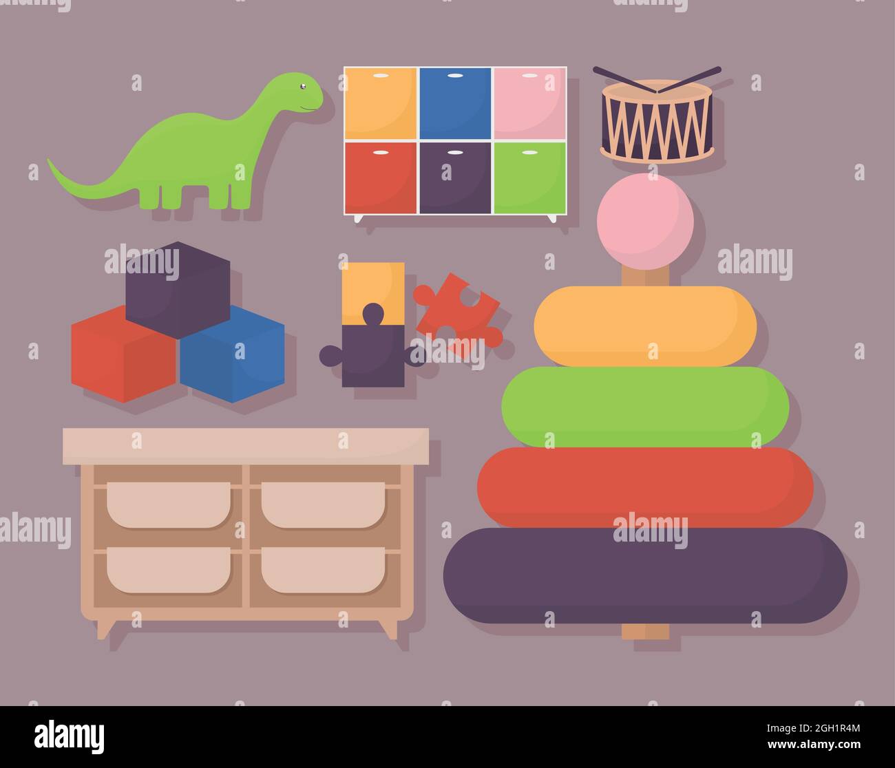 Baby kids toys wooden Stock Vector Images - Alamy