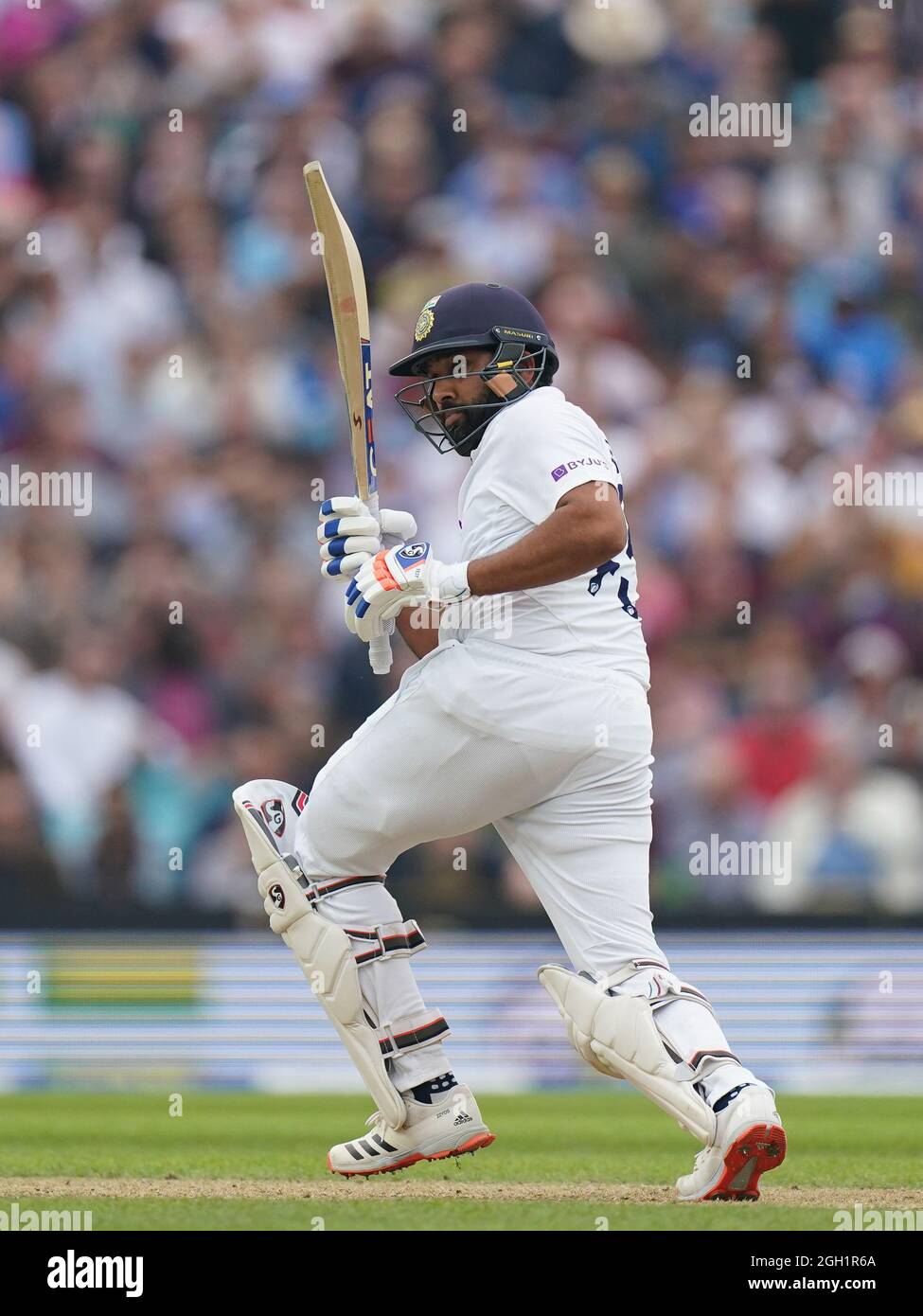 India's Rohit Sharma bats during day three of the cinch Fourth Test at ...