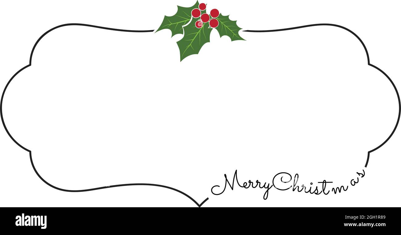 Christmas Holly Berry frame - vector artwork Stock Vector Image & Art ...