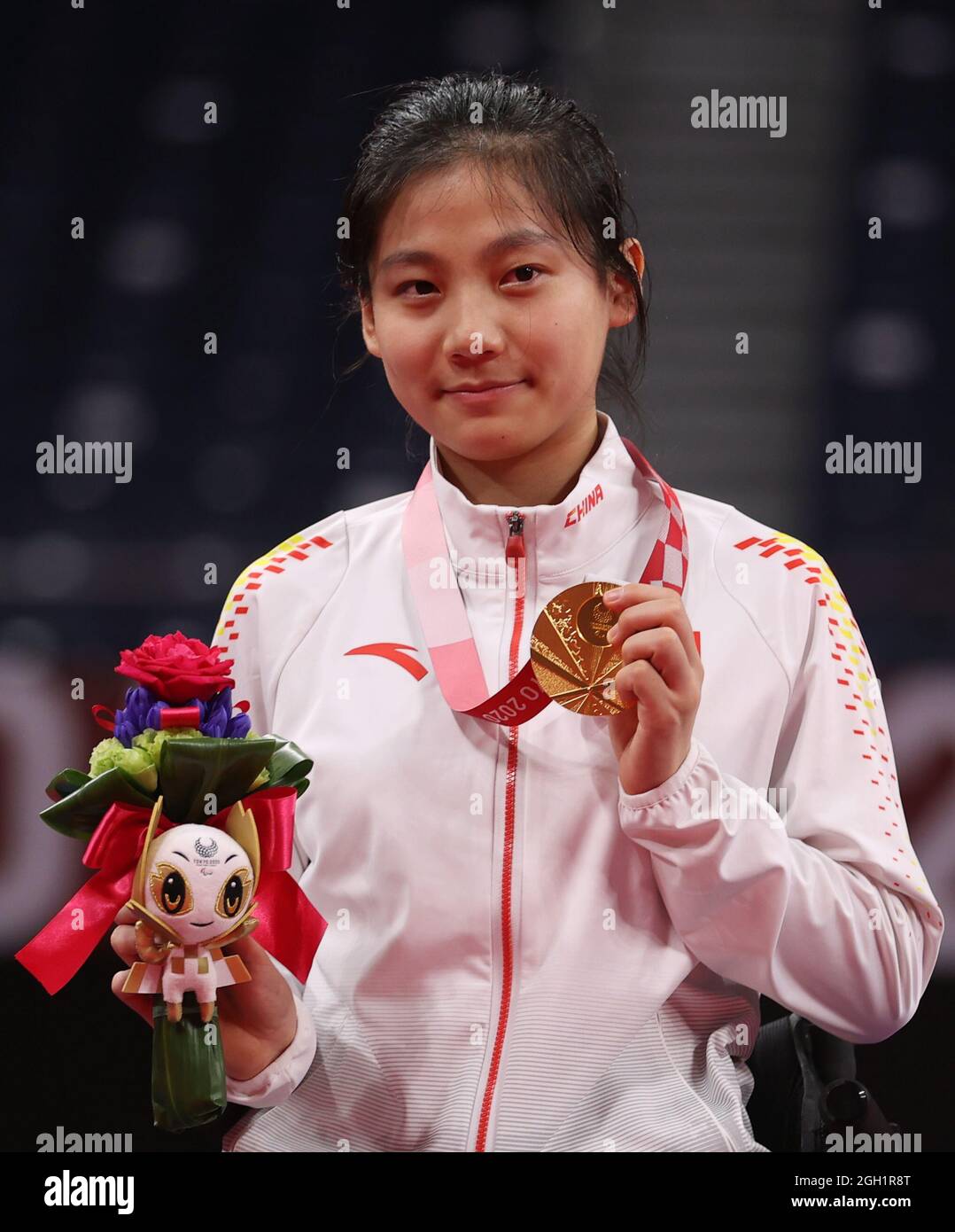 Tokyo, Japan. 4th Sep, 2021. Gold medalist Liu Yutong of China poses ...