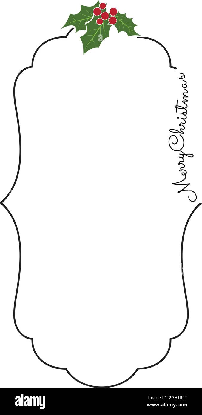 Christmas Holly Berry frame - vector artwork Stock Vector Image & Art ...