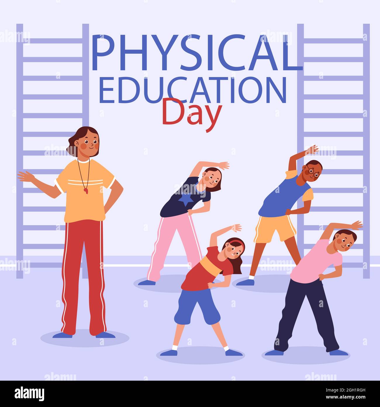 Physical education day illustration Vector illustration Stock Vector Image & Art - Alamy