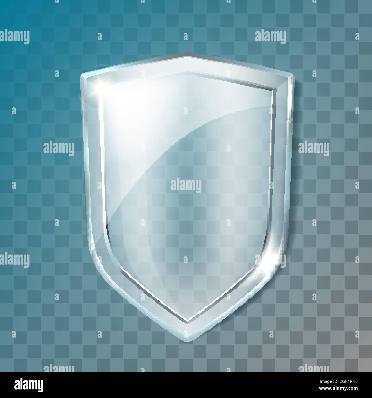 Glass shield transparency security panel vector blank glass shield hi ...