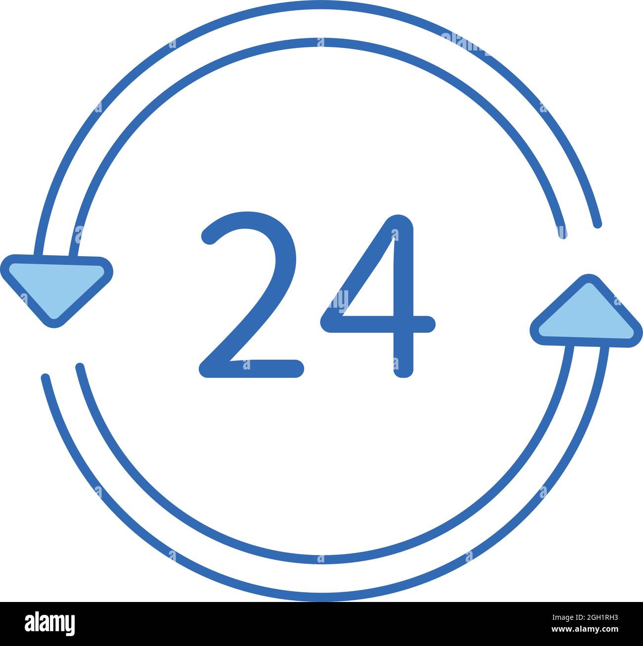 isolated 24 hour symbol Stock Vector Image & Art - Alamy