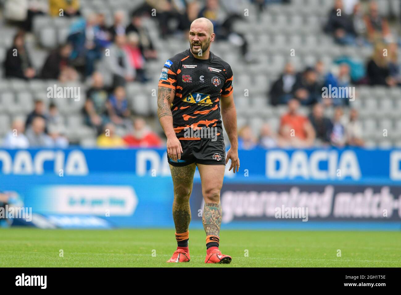 George Griffin (15) of Castleford Tigers in action during the game ...