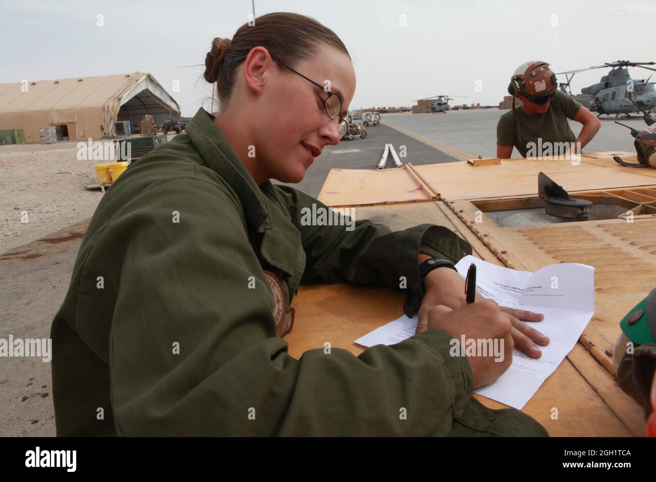 Cpl. Jessica E. P. Stedman is an airframe and hydraulics mechanic with ...