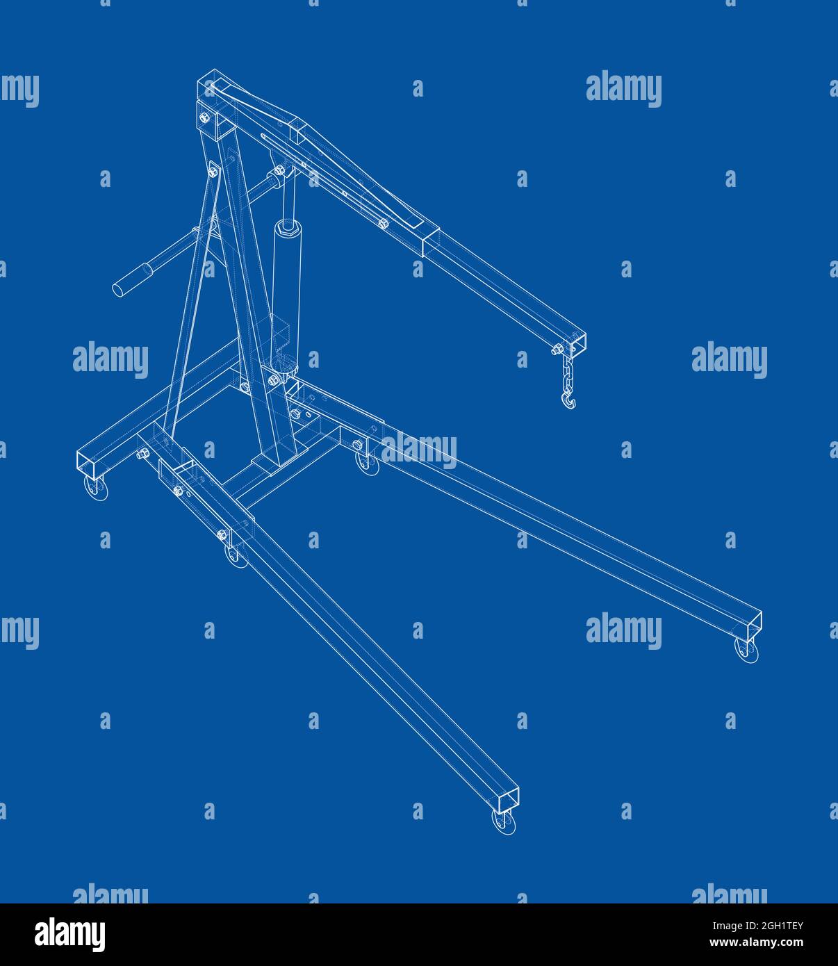 Engine hoist. Vector Stock Vector Image & Art - Alamy